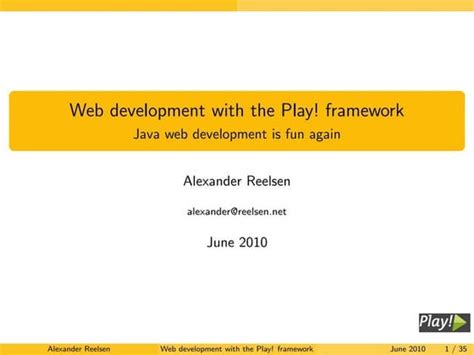 Play Framework 25 Ppt