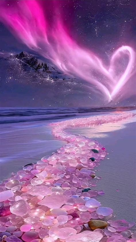 Pink Pebble Path On The Beach Pink Pebble Path On The Beach
