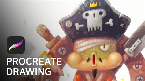 Procreate Tutorial Frog Pirate Illustration Digital Drawing 프로크리에이트 튜토리얼 개구리 해적 일러스트레이션 캐릭터 디지털