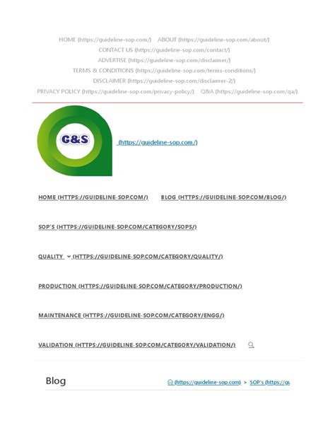 instrument calibration handling procedure guidelines sops pdf