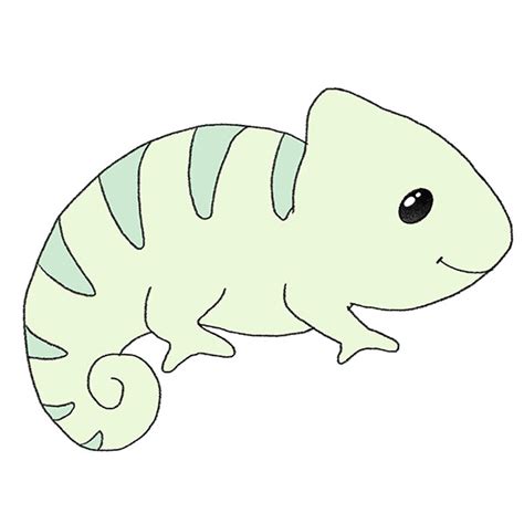 Simple Chameleon Clipart How To Draw A Chameleon With A Pencil