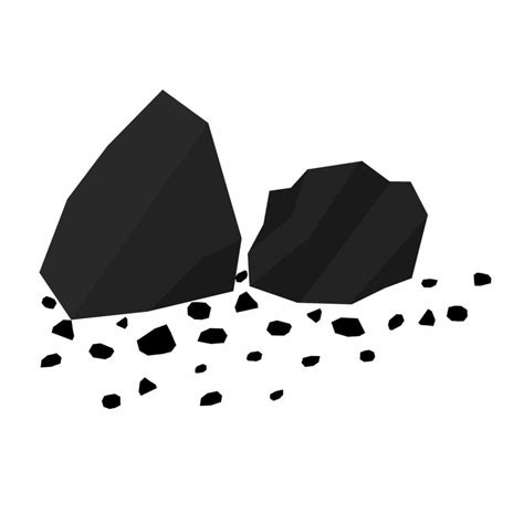 Coal Black Coal Cartoon On A White Background Coal Is A Natural