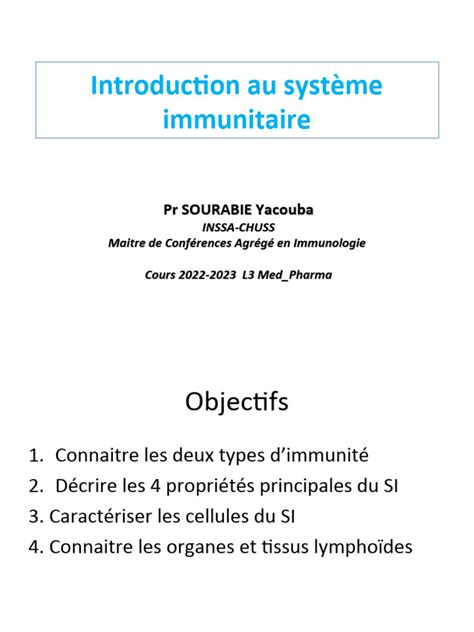 introduction au système immunitaire pdf système immunitaire
