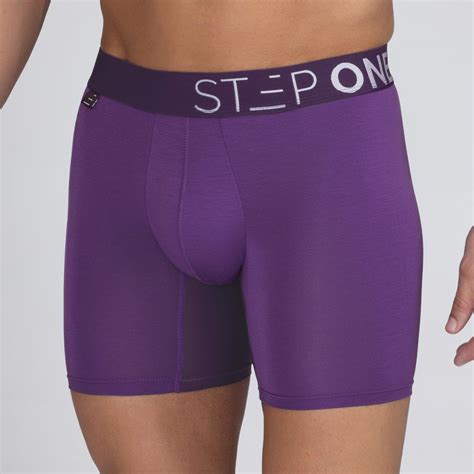 Boxer Brief Deep Purple Step One Bamboo Underwear Australia