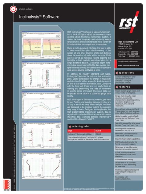 Inclinalysis Software Icb0018i Pdf Software Computer Science
