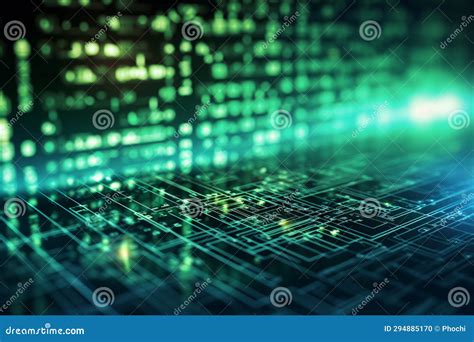 Binary Code Matrix Digital Information Technology Background Stock