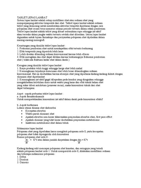Tablet Lepas Lambat Pdf