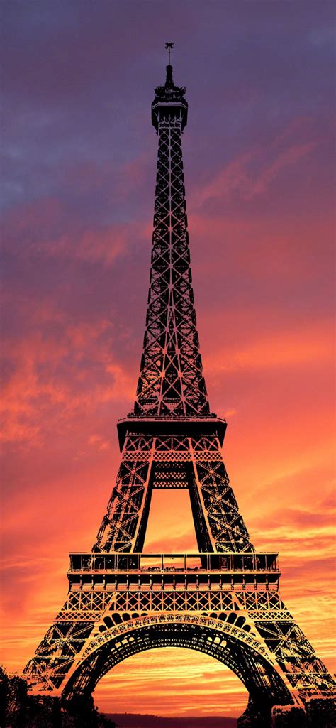 Eiffel Tower Wallpaper 4k Sunset Evening Sky Paris