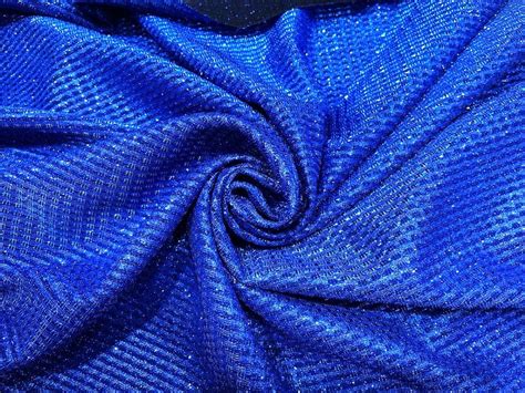 net fabric blue color sequence lycra 58 wide the fabric factory