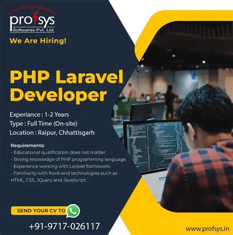 Pintu Kumar On Linkedin Hiring Now Php Laravel Developer Job Location Raipur