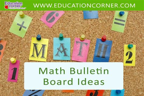 30 Interactive Math Bulletin Board Ideas For Your Classroom Education Corner