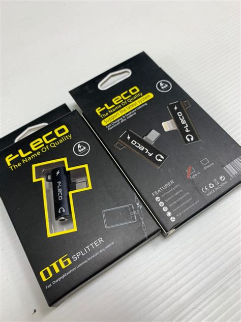 Splitter Converter Type C To Audio Jack 3 5mm And USB Type C Port Charger 2 In 1 FLECO OTG 20