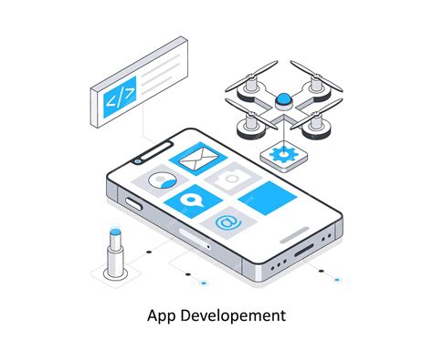 Premium Vector App Development Isometric Stock Illustration Eps 10 File
