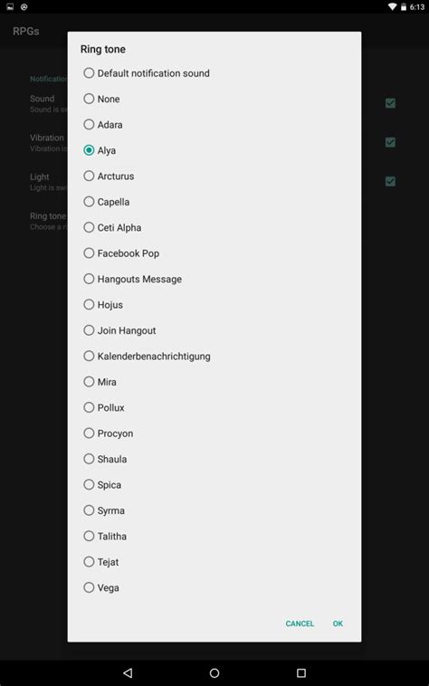 choosing android s system sounds for cordova push notifications using