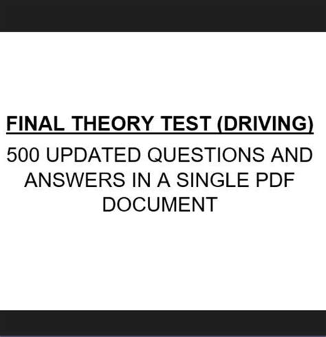 Driving Final Theory Test Ftt 500 Qandas Hobbies And Toys Books