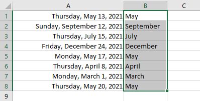 How To Extract The Month From A Date In Excel Spreadsheet Daddy
