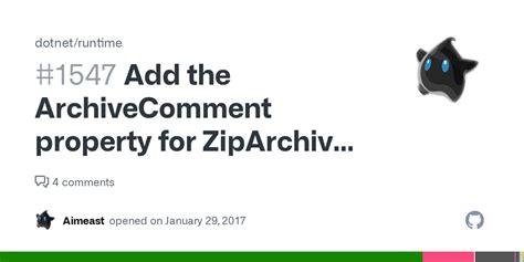 Add The Archivecomment Property For Ziparchive Class · Issue 1547