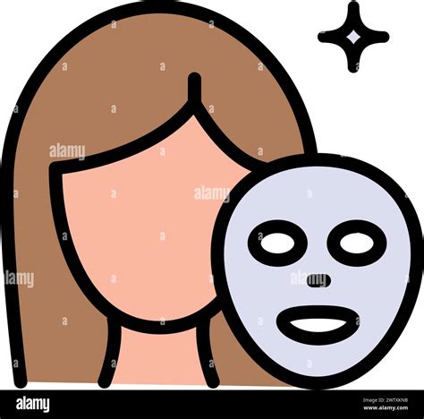 Sheet Mask Color Icon Skincare Procedure Facial Beauty Treatment