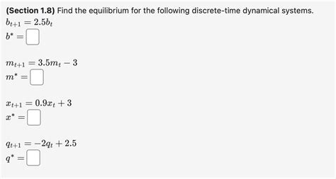 Solved Section 18 Find The Equilibrium For The Following