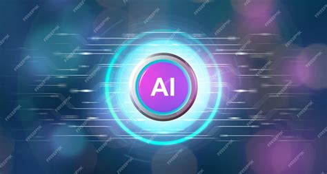 premium photo ai artificial intelligence concept power button glowing