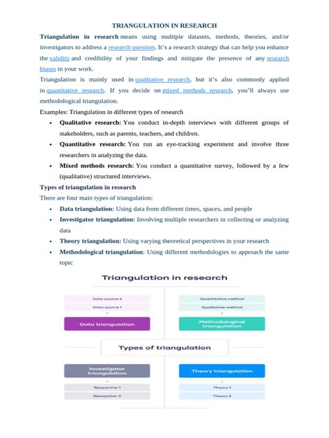Triangulation In Research Pdf Qualitative Research Methodology
