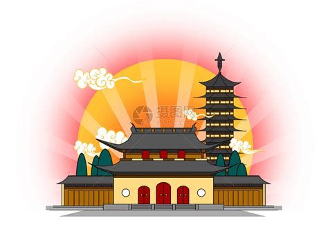 寺庙插画图片下载 正版图片400132588 摄图网