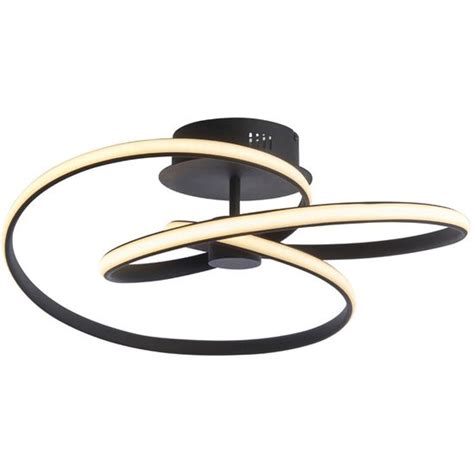 Lighting Semi Flush Ceiling Light Fitting Textured Black And White