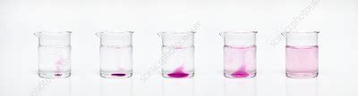 Diffusion Of Potassium Permanganate Stock Image C017 4050 Science Photo Library