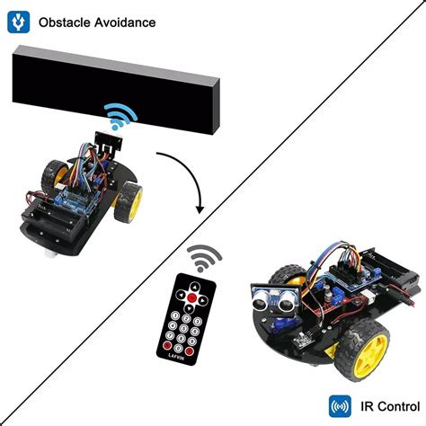 2 wheel drive ultrasonic arduino projects rechargeable robot kit