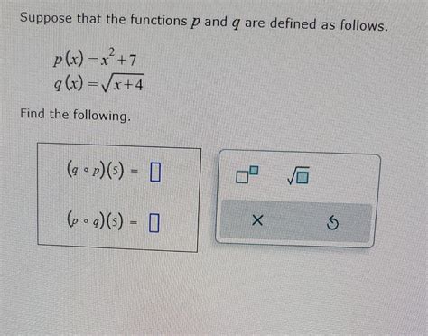 Solved Suppose That The Functions P And Q Are Defined As