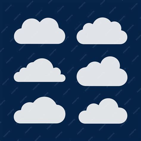 синий фон с белым облаком и синим фоном Премиум вектор