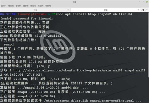 如何在linux mint 20上启用snap支持并安装snap包？ linux迷