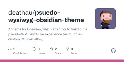 Github Deathaupsuedo Wysiwyg Obsidian Theme A Theme For Obsidian Which Attempts To Build