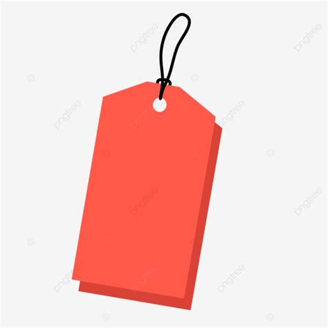Red Price Tag Promotion Label Vector Hang Tags Discount Promotion