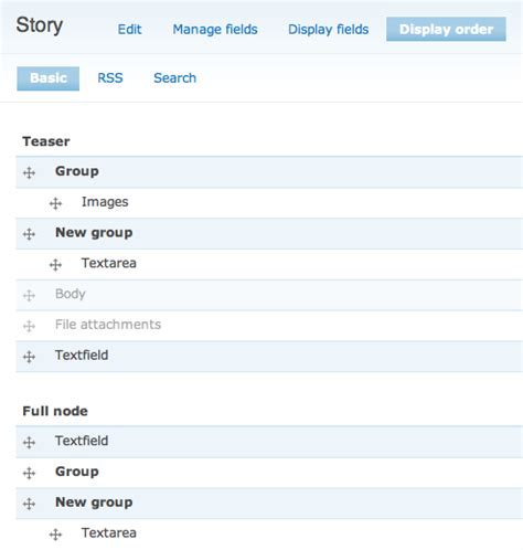 Content Display Order