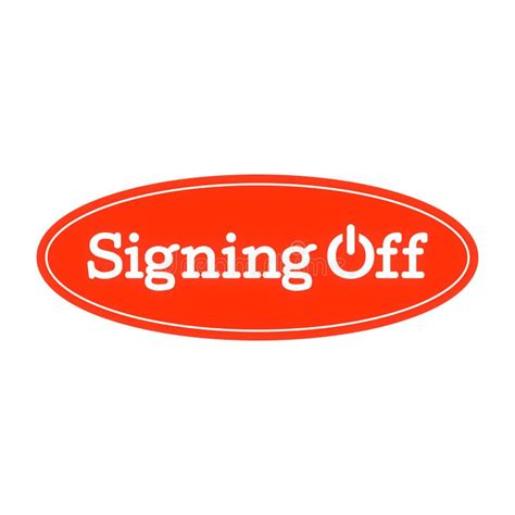 Signing Off Logo Stock Illustration Illustration Of Brand 263793898