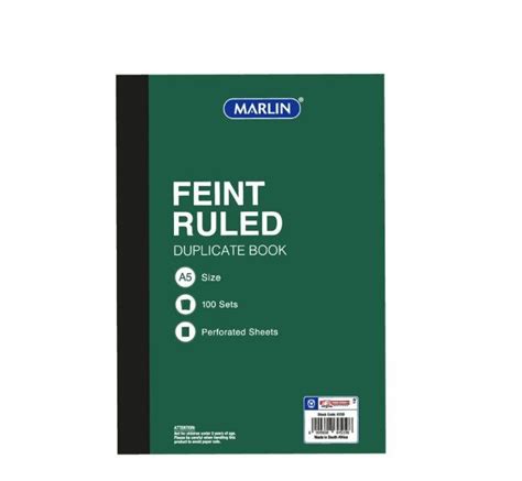 Marlin A5 Feint Ruled Duplicate Books Pack Of 5 Shop Today Get It Tomorrow