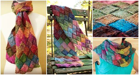 Knit Entrelac Scarf Pretty Ideas