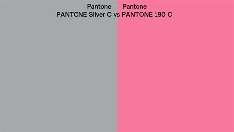 Pantone Silver C Vs PANTONE 190 C Side By Side Comparison