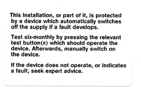 Mini Rcd Test Labels Rcd01b Label Design