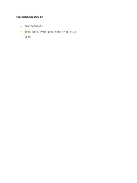 Code Installation Stata 13 Pdf