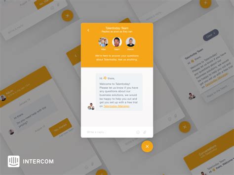 Intercom Messenger Ui Sketch Freebie Download Free Resource For