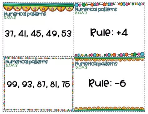 games to practice numerical patterns profe social
