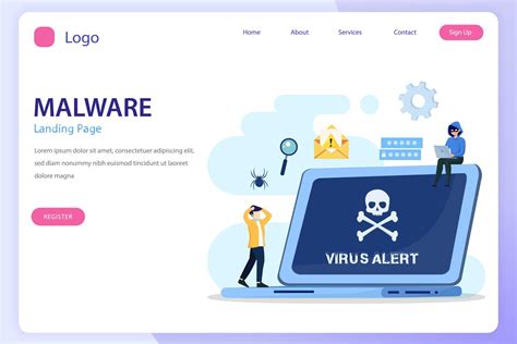 Virus Malware Detected Concept Viruses Attack Warning Signs Hacking Alert Messages Vector