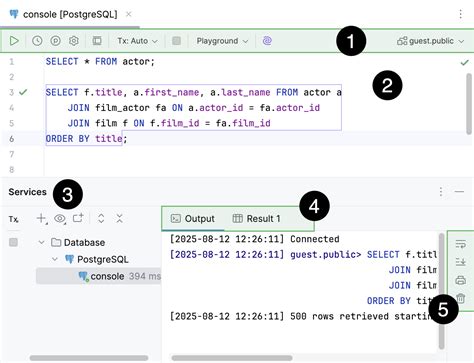 Query Consoles Intellij Idea Documentation