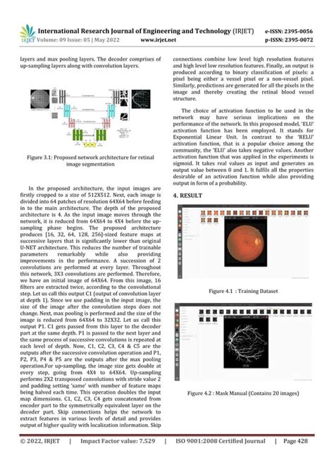 Retinal Vessel Segmentation In U Net Using Deep Learning Pdf