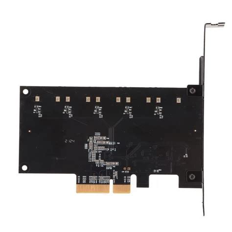 Fdit Carte Pcie Sata Carte Adaptateur Pcie Vers Sata Ports X To Transmission Rapide E Carte