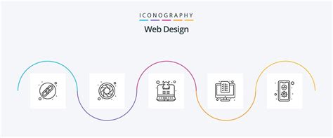 Web Design Line 5 Icon Pack Including mobile. coding. virus. app. list ...
