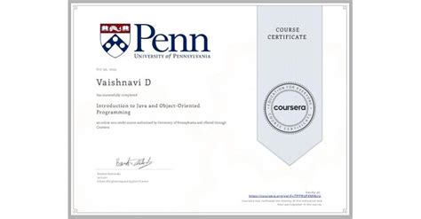 vaishnavi d on linkedin completion certificate for introduction to java and object oriented…