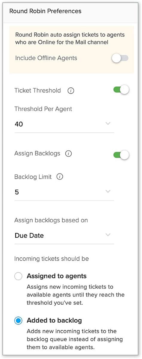 Assign Tickets To Agents In A Defined Sequence